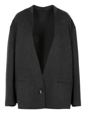 PHILOSOPHY BY LORENZO SERAFINI Collarless Coat - Anthracite