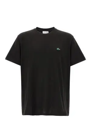 Lacoste Logo Patch T Shirt - Black