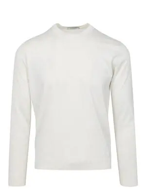 PAOLO PECORA Ribbed Crew Neck Sweater - White
