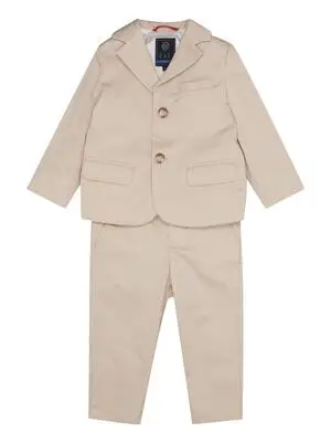 FAY Cotton Blend Suit - Beige
