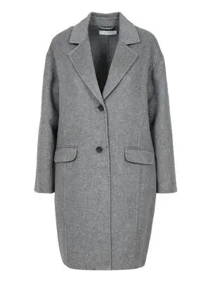 KAOS Single-Breasted Wool Blend Coat