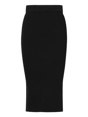 KAOS Ribbed Viscose Blend Skirt - Black