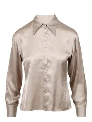 KAOS Satin Shirt - Dove Grey