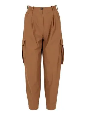 RRD High-waisted Cotton Trousers - Camel