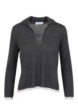 GRAN SASSO Cashmere Polo Shirt - Grey
