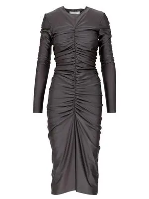 PHILOSOPHY BY LORENZO SERAFINI Draped Jersey Dress - Grigio Antracite