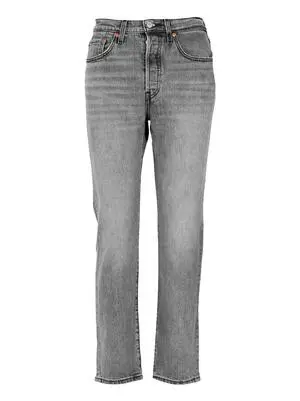 LEVI'S Cropped Straight Jeans - Denim Grigio