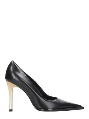 Schutz Pumps With Gold Mirror Heel - Black