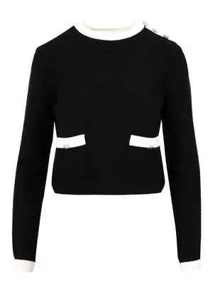 KAOS Ribbed Knit Sweater - Black