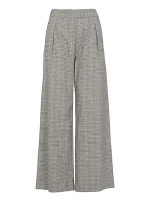 SEMICOUTURE Prince Of Wales Wool Blend Trousers - Grey