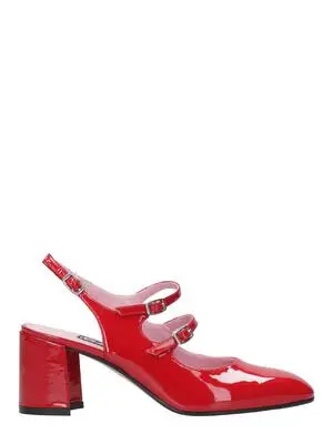 CAREL Buckled Patent Leather Pumps - Red