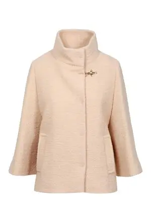 FAY Geometric Line Wool Jacket - Beige
