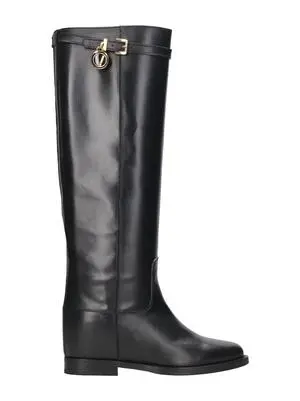 VIA ROMA 15 Smooth Leather Boots - Black