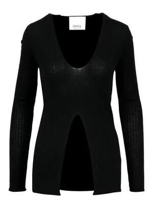 Erika Cavallini Merino Wool Sweater - Black