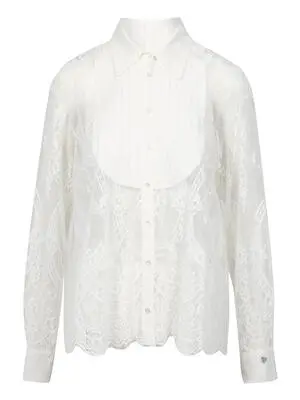 ANIYE BY Lace Button-up Shirt - Latte
