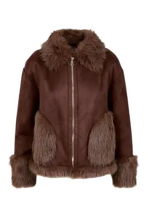 BETTA CORRADI Eco-friendly Sheepskin Jacket - Brown