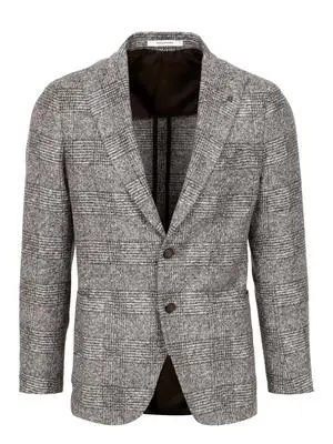 Tagliatore Wool Blend Single-breasted Jacket - Panna+marrone