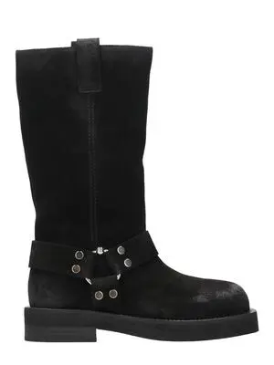 3JUIN Oiled Suede Leather Boots - Black