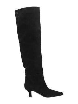 3JUIN Leather Over-the-knee Boots - Black