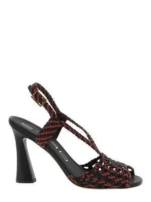 Etro Two-tone Woven Sandals - White/black