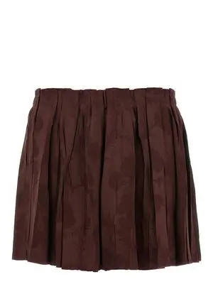 Etro Jacquard Floral Patterned Mini Skirt - Bordeaux