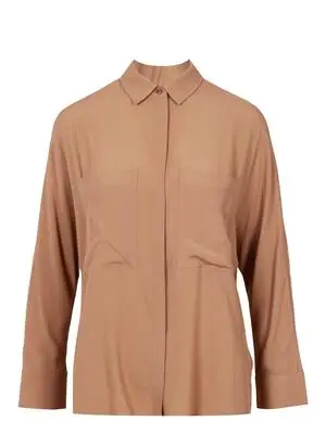 SEMICOUTURE Crepe De Chine Shirt - Deserto