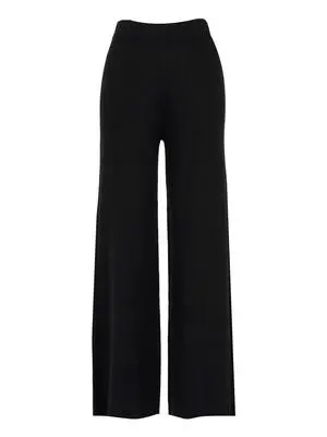 PENNY BLACK Wide Leg Knit Trousers - Black