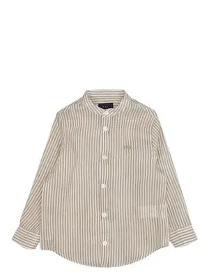 FAY Striped Cotton Shirt - Avorio+beige