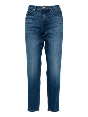 DON THE FULLER Five-pocket Straight Leg Jeans - Denim Blu