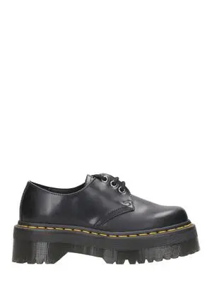 Dr. Martens Leather Flat Shoes - Black