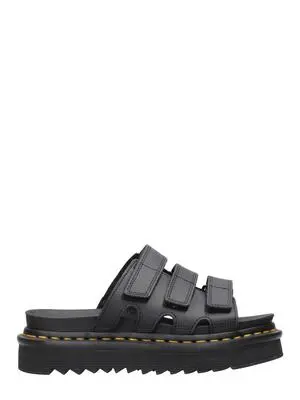 Dr. Martens Matte Leather Platform Sandals - Black
