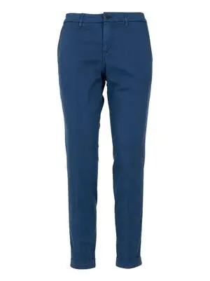 FAY Regular Fit Cotton Trousers - Blue