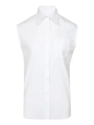N°21 Sleeveless Button-down Shirt - White