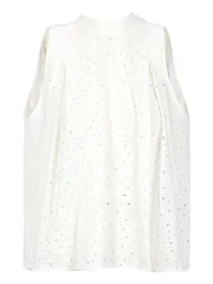 SEMICOUTURE Sleeveless Cotton Top - White