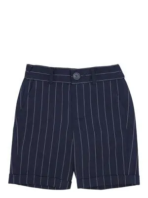 FAY Pinstriped Cotton Shorts - Blue