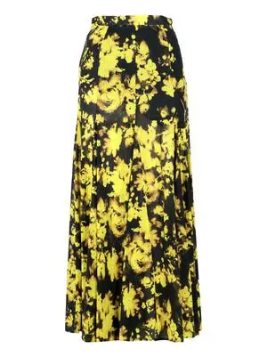 Erika Cavallini Ankle Length Printed Skirt - Black