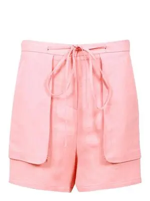 GRIFONI Cotton And Linen Shorts - Salmone
