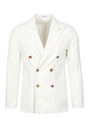 Tagliatore Cotton Double-breasted Blazer - Cream