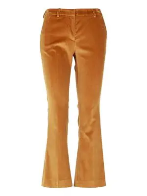PT TORINO Flared Velvet Trousers - Deserto