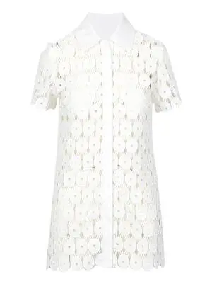 Erika Cavallini Shirt With Macrame Effect - White