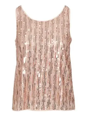 PENNY BLACK Sleeveless Sequined Shirt - Pink