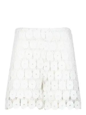 Erika Cavallini Macrame Cotton Shorts - White