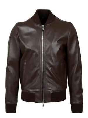 Tagliatore Leather Jacket - Brown
