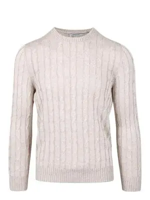 GRAN SASSO Braided Crew Neck Sweater