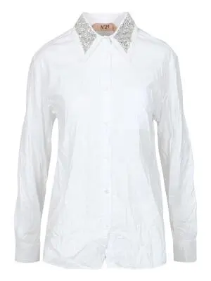 N°21 Embellished Cotton Shirt - White
