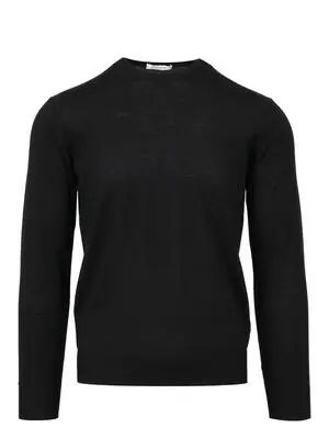 PAOLO PECORA Wool Crew Neck Sweater - Black