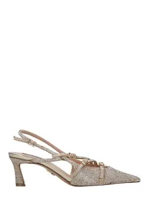 Steve Madden Stiletto Heel With Rhinestones - Golden