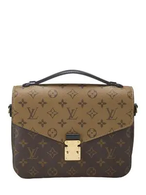 LOUIS VUITTON Louis Vuitton Monogram Reversed Canvas Pochette Metis Brown