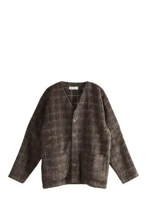 Our Legacy Dorf Check Cardigan Brown