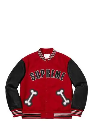 SUPREME Bone Varsity Jacket